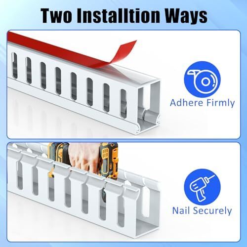 123in Open Slot Cable Raceway Duct For Desk Wire Hiding Channel 8x15 ...