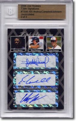 ELVIS ANDRUS * Eric Campbell * Cody Johnson Rookie Autograph BGS Auto ...