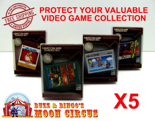 5X NINTENDO FAMICOM MINI GBA CIB GAME -CLEAR PLASTIC PROTECTIVE BOX ...