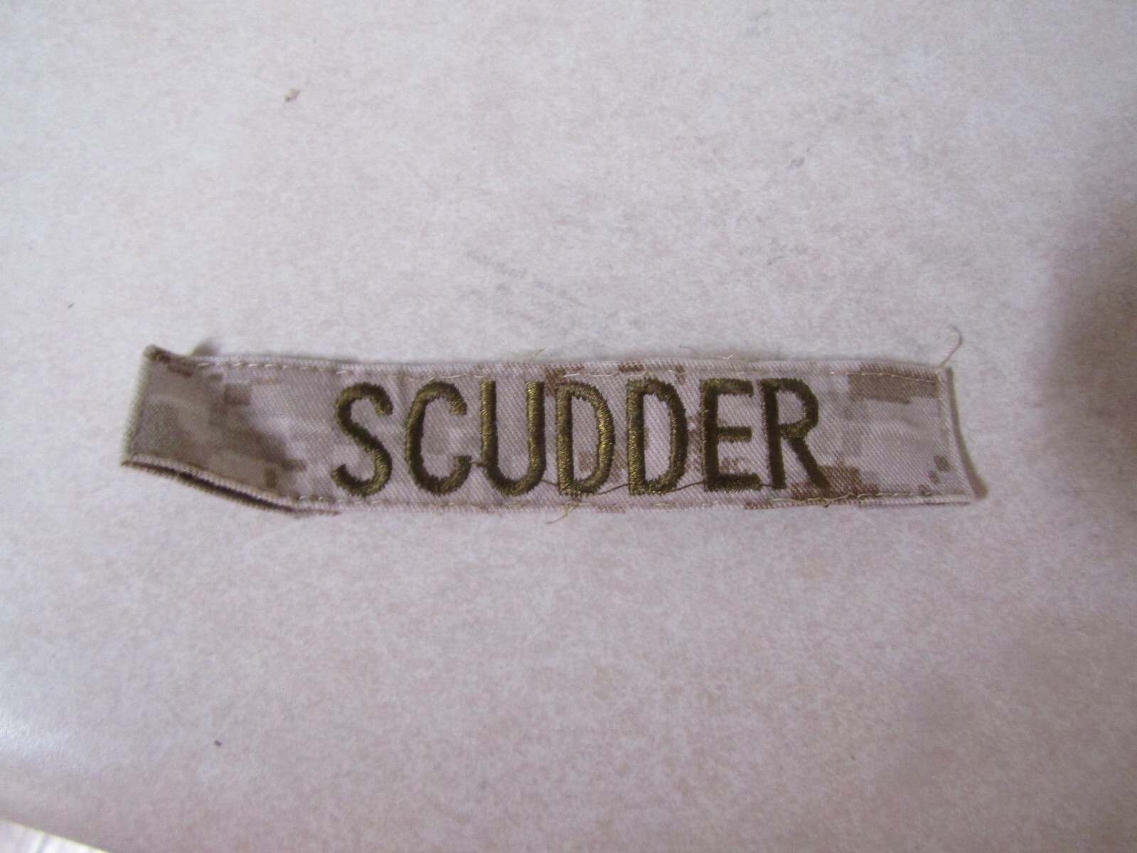 MILITARY PATCH US MARINE NAME TAPE TAG SEW ON DESERT MARPAT COMBAT USED ...