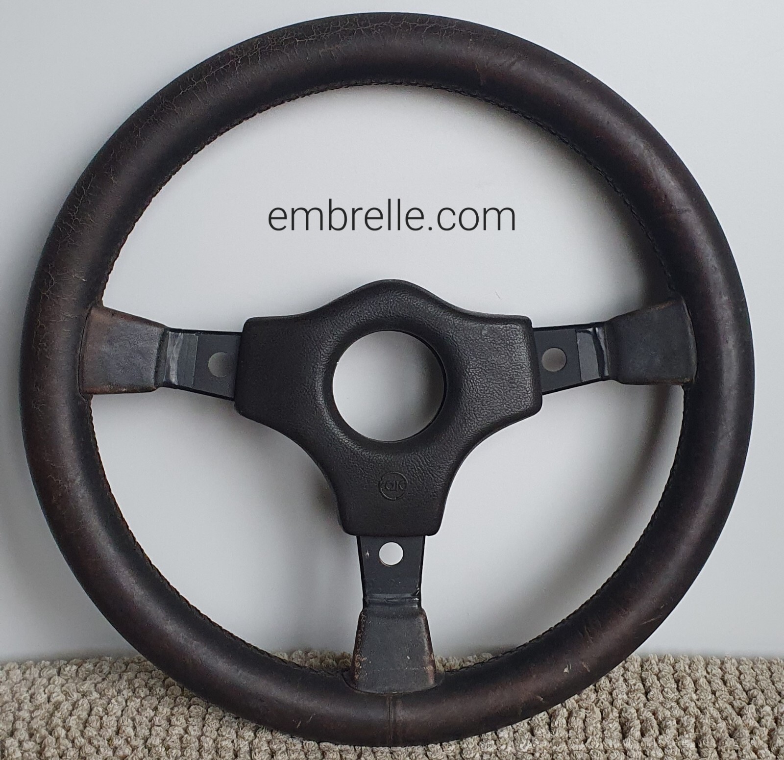 RAID 1 Authentic Vintage Leather steering wheel 360mm PORSCHE VERY RARE ...