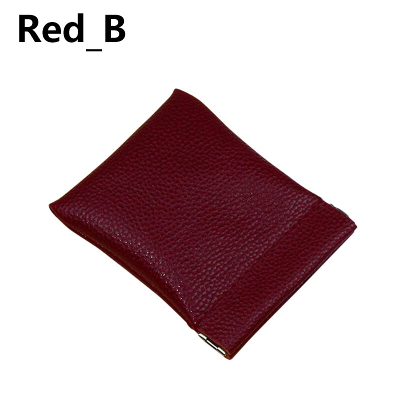 Leather Small Coin Purse Pouch Snap Top Wallet Metal Spring Closure ...