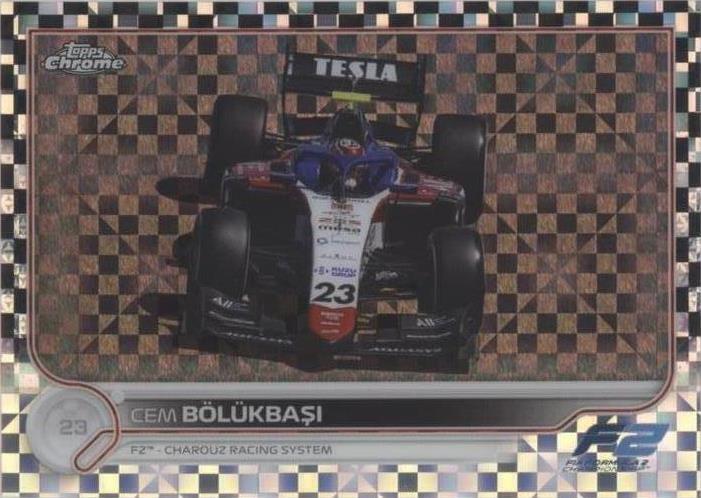 2022 Topps Chrome Formula 1 - F2 Cars Cem Bolukbasi #148 Checker Flag ...