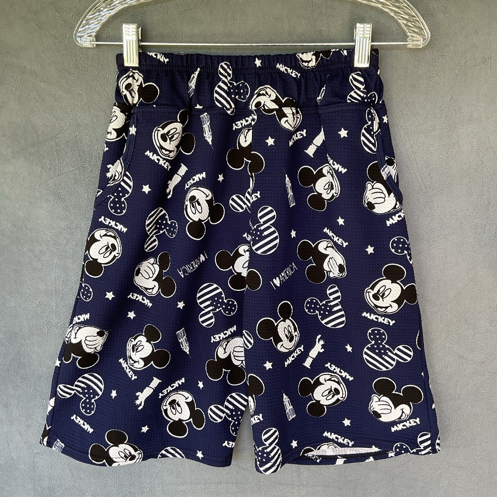 Rare Asian Disney Mickey Mouse Long Shorts Seersucker… - Gem