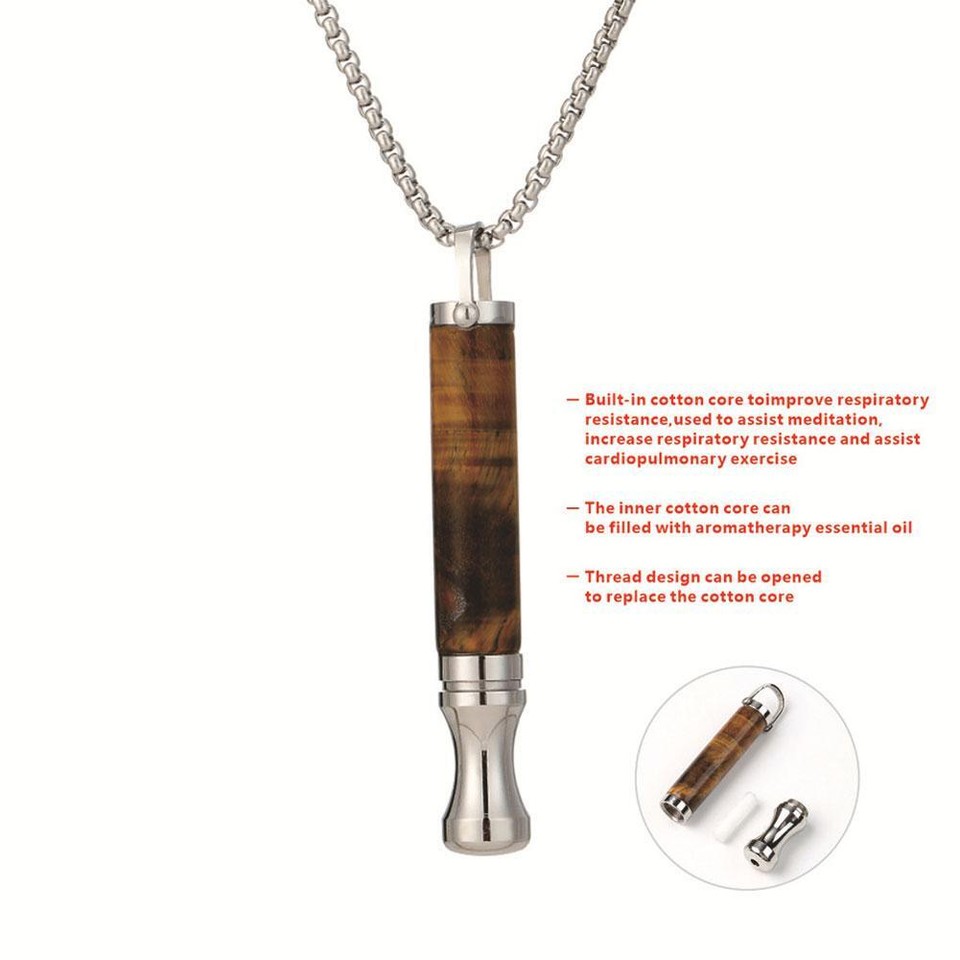 Quit Smoking Anti Vaping Breathing Necklace Stress Relief Respiratory ...