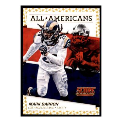 2016 Score All-Americans #20 Mark Barron Los Angeles Rams Football Card ...
