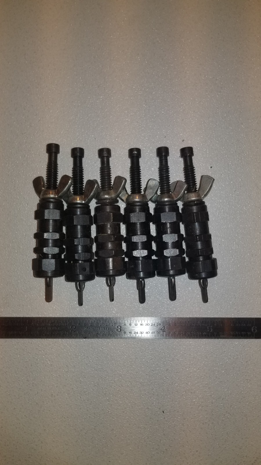 Cleco Fasteners LOT of Six- 5/32" Wing Nut, Draw Cleco's 0~1/2" Grip ...