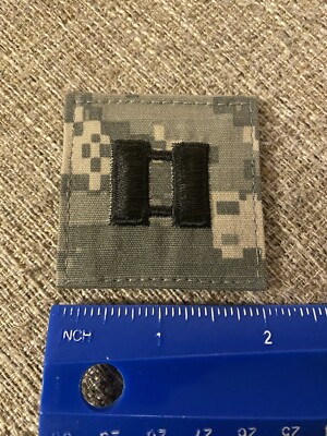 US Army Captain CPT O-3 Rank ACU Hook / Loop Pattern Military Patch ...
