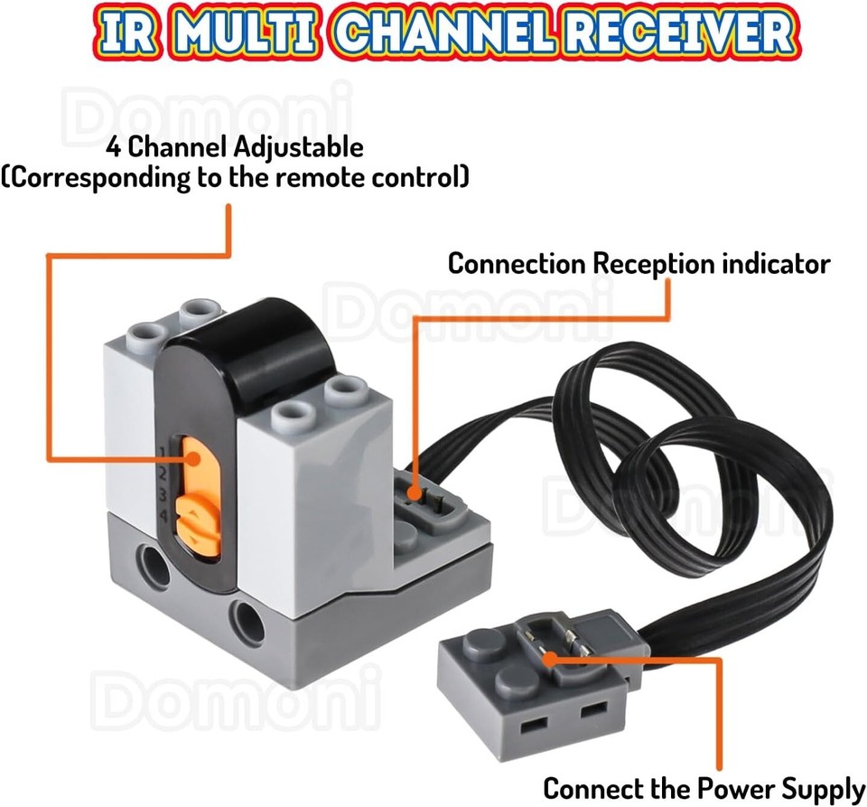 9-in-1 Motor Set Plastic Compatible with Lego Remote Control for STEM ...
