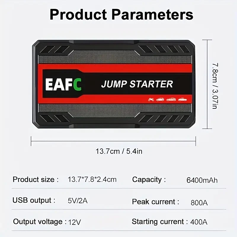 Car Jump Starter Pack Booster Battery Charger Emergency Power Bank UK ...