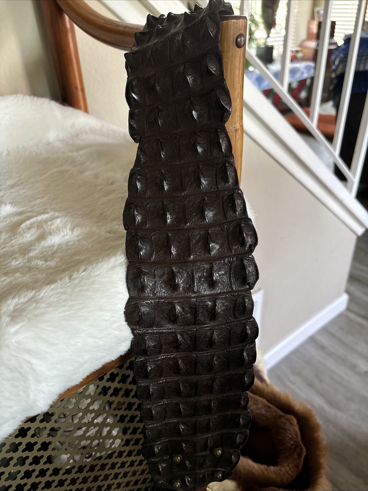 Springbok Fur , Crocodile Tail Tote Shoulder Bag, Hand Make. | eBay