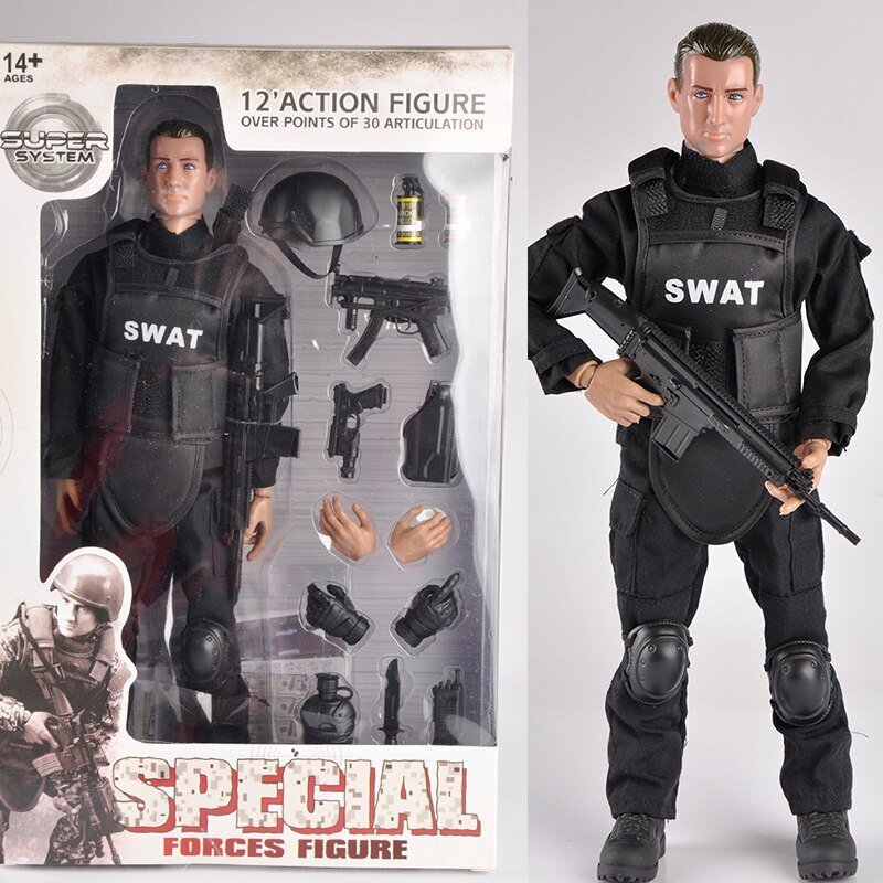 12" 1/6 Military Soldier SWAT Action Figure Model Uniform Military Army ...