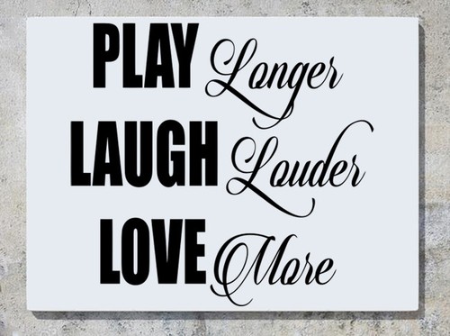 Jeu Long Rire Louder Amour Plus Citation Art Mural Autocollant Image ...