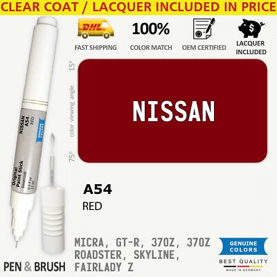 A54 Touch Up Paint for Nissan Red MICRA GT R 370Z ROADSTER SKYLINE ...
