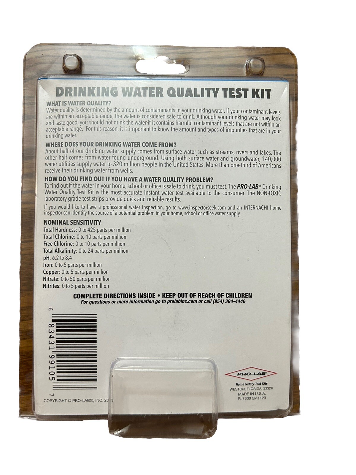 Drinking Water Quality Test Kit : Pro-Lab , New Sealed Box (Protect ...