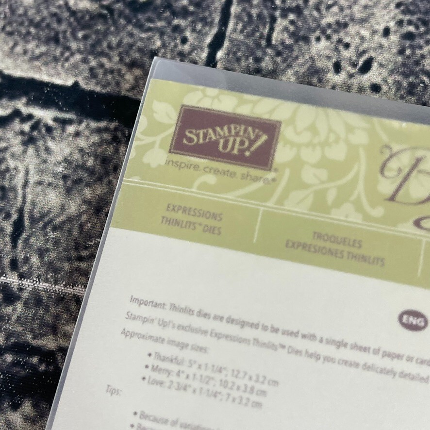 Stampin' Up EXPRESSIONS Thinlits Dies 132171 | eBay