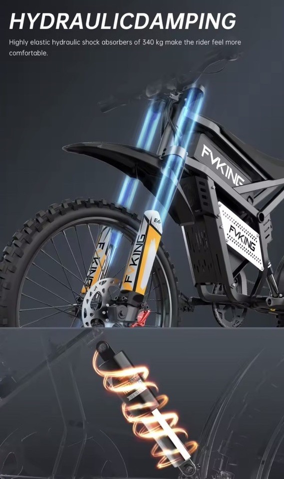 Surron Style 25” Race Electric Bike 52V 2000W Dual Battery & LCD Screen ...