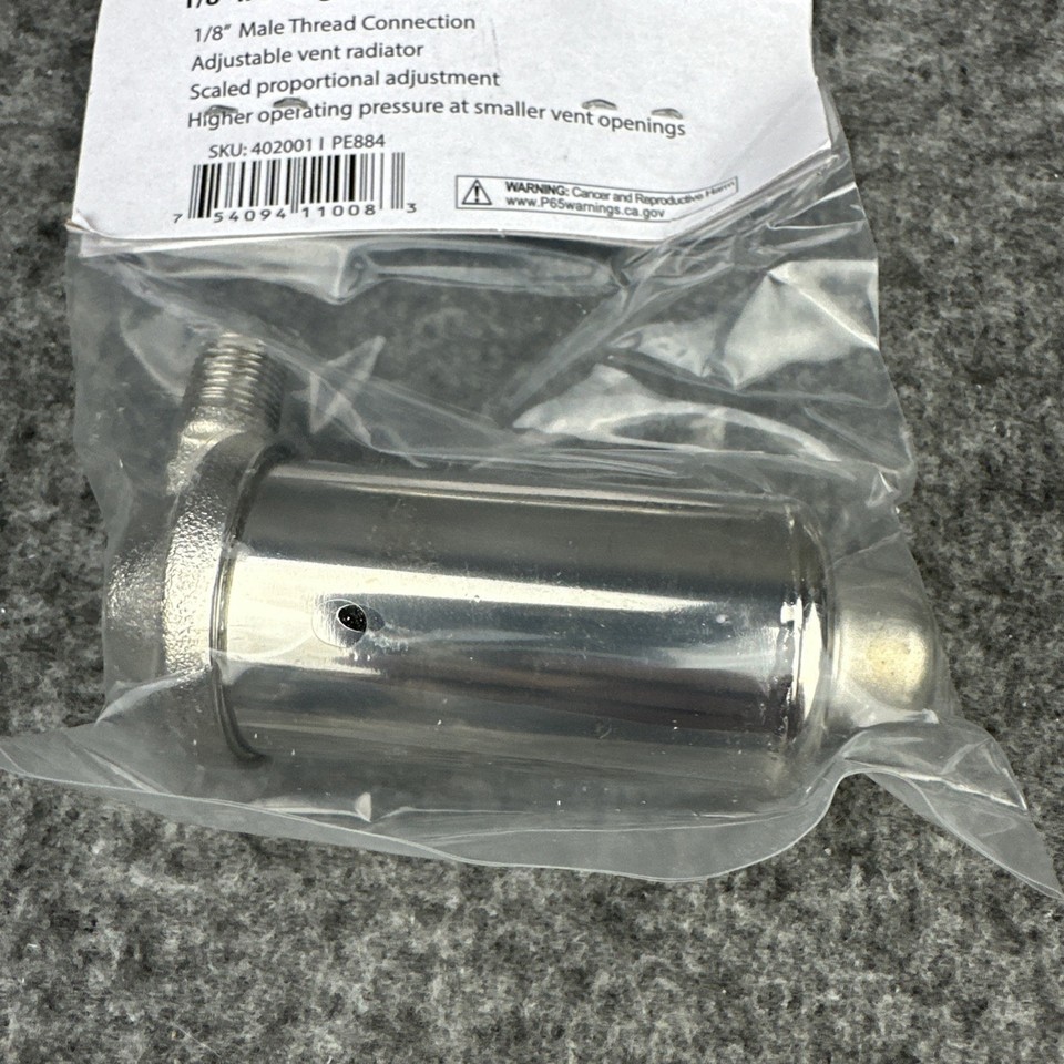 4ct! Plumbers Edge 1/8 in. IPS Steam Angled Radiator Vent ADJUSTABLE ...