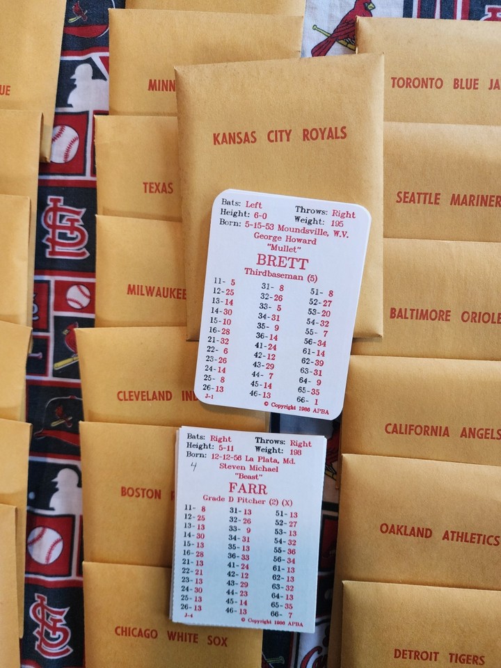 APBA Baseball Cards 1985 - Complete Set with XB Cards | eBay