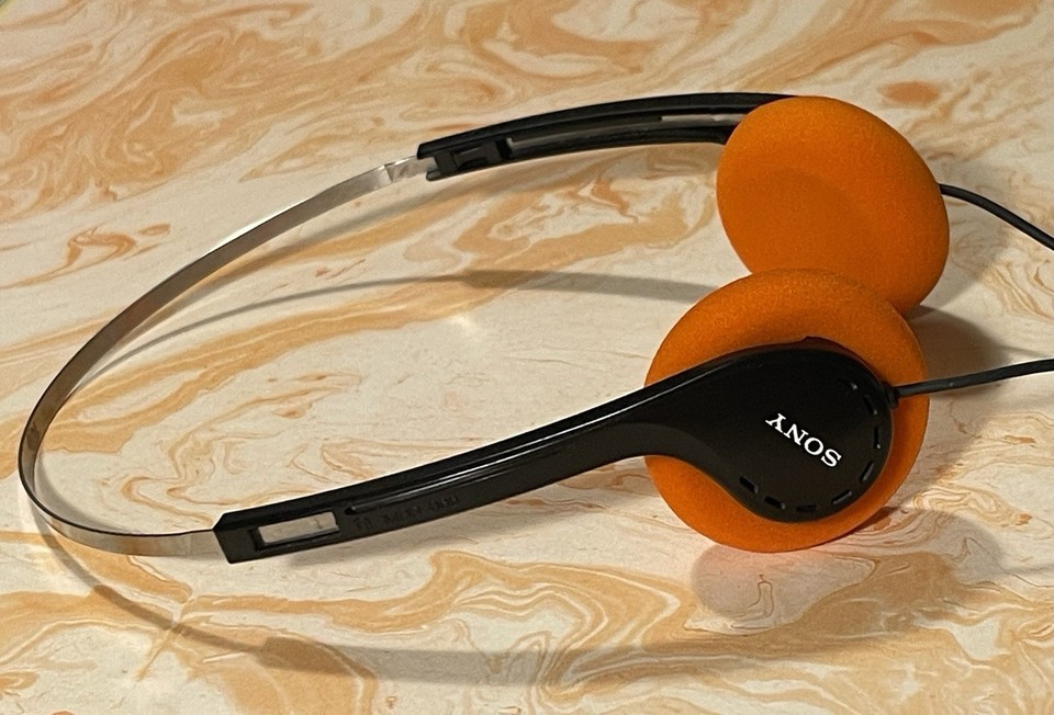 Sony MDR-006 Walkman Headphones with Orange Ear Pads — Guardians of the ...