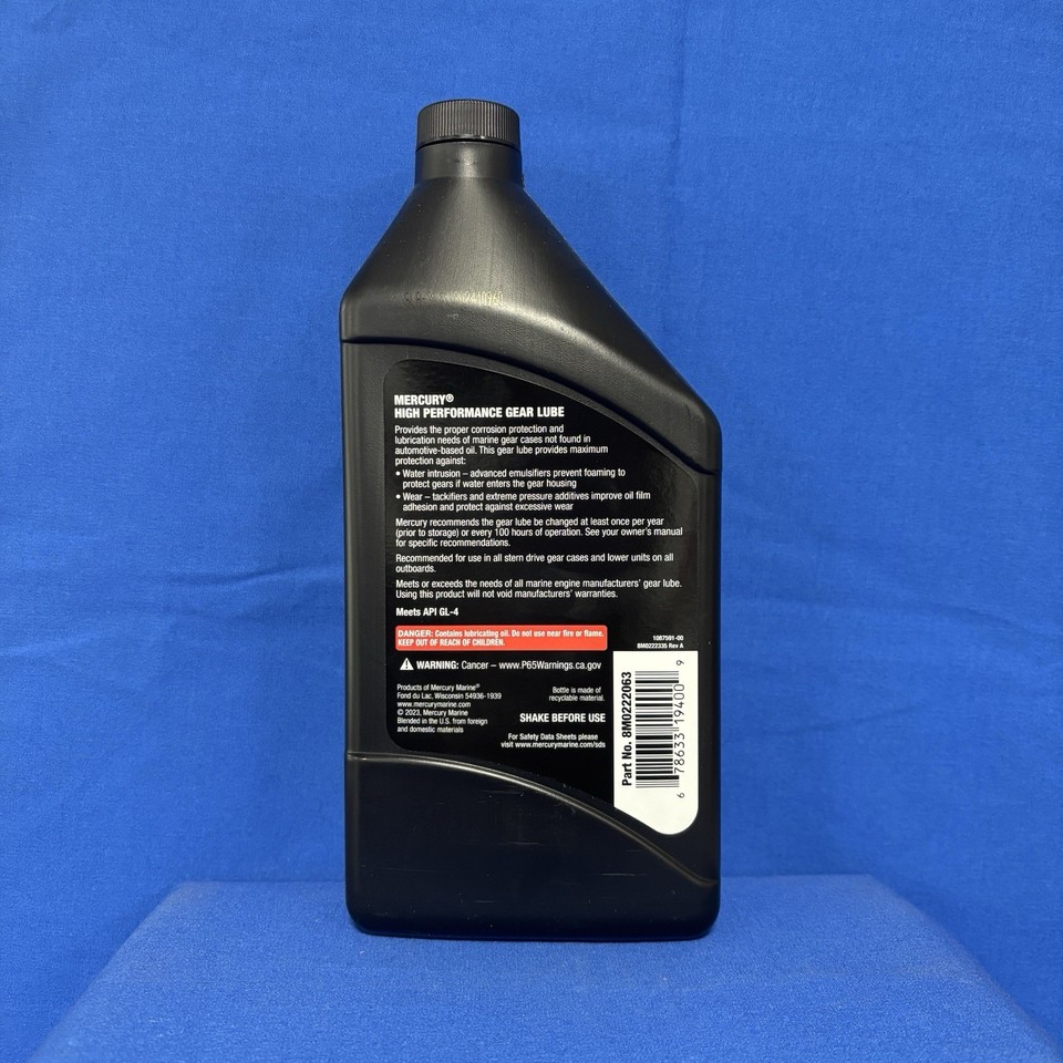 Mercury MerCruiser Performance Gear Lube SAE 90 8M0222063 | eBay