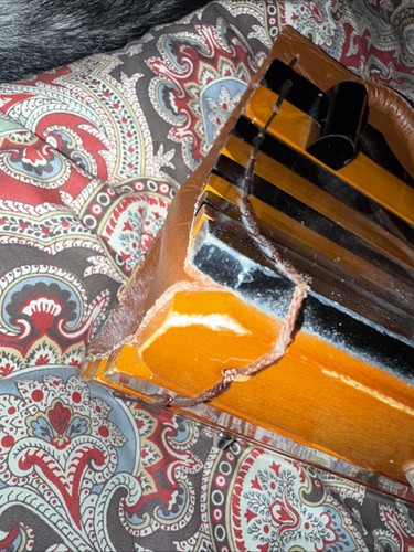 Vtg Dinorah Wooden/Leather Shoulder Bag! Made In Colombia Gorgeous 13.5 ...