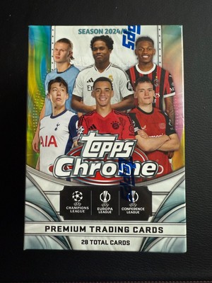2024-25 TOPPS CHROME UEFA Club Competitions VALUE BLASTER BOX UCC ...
