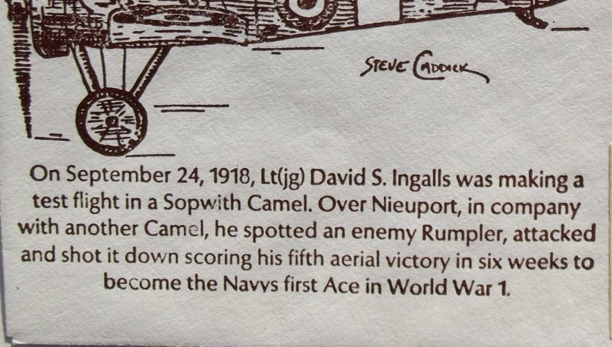 David S. Ingalls WW I Ace 'Only Navy Ace' of The War Signed ...