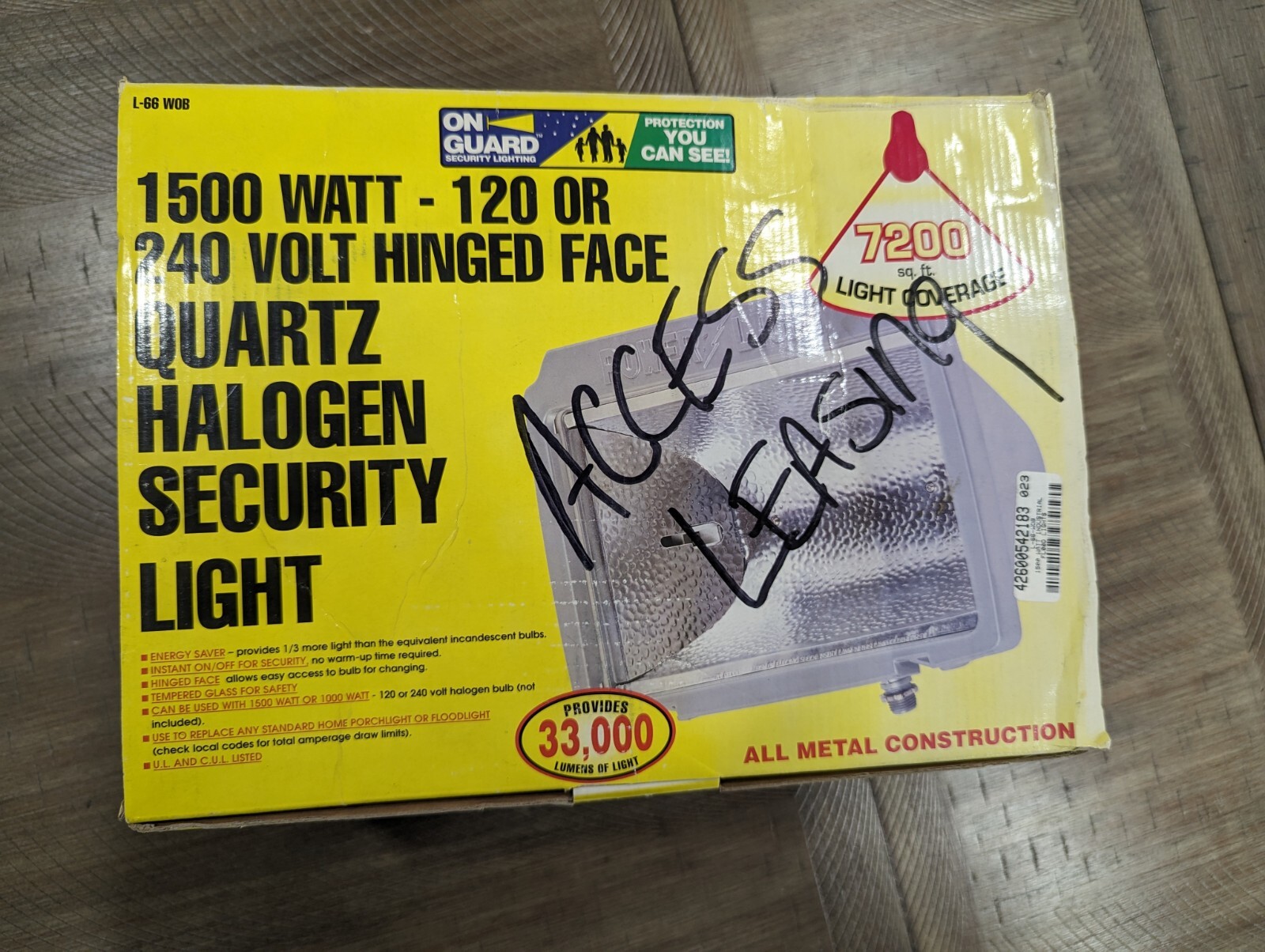 On Guard Quartz Halogen Security Light With New Bulb | eBay