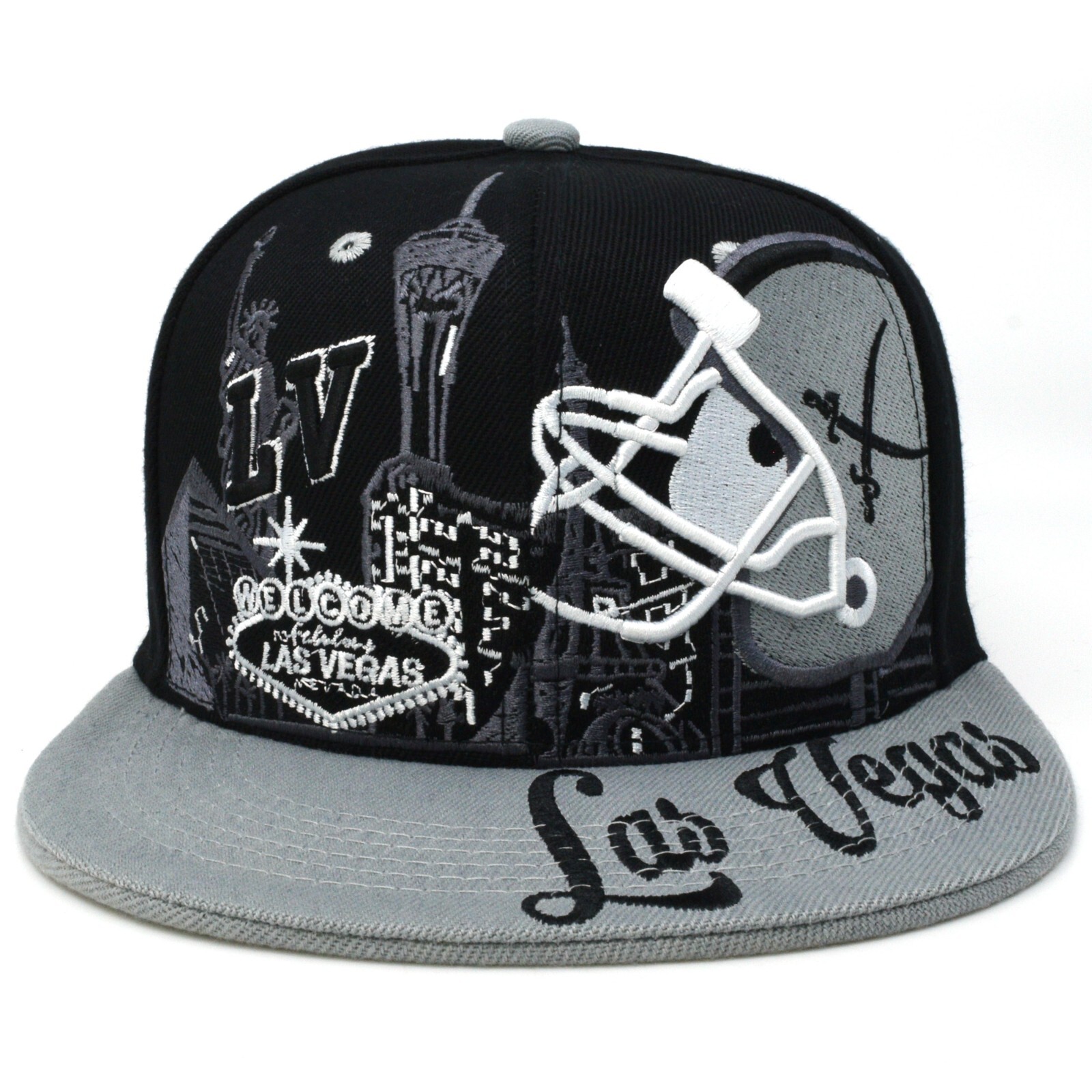 Las Vegas New Leader Downtown Football LV Helmet Embroidery SnapBack ...