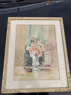 Stefan Hirsch Listed Artist Still Life 1930s Framed Watercolor 18x15 ...