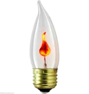 Flickering Flame STANDARD Light Bulbs - 3w Realistic Candle Flicker E26 ...