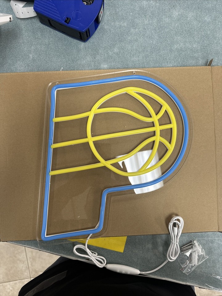 Indiana Pacers Sports 12”x12” Neon Lamp Light Sign Beer Bar Open Wall ...