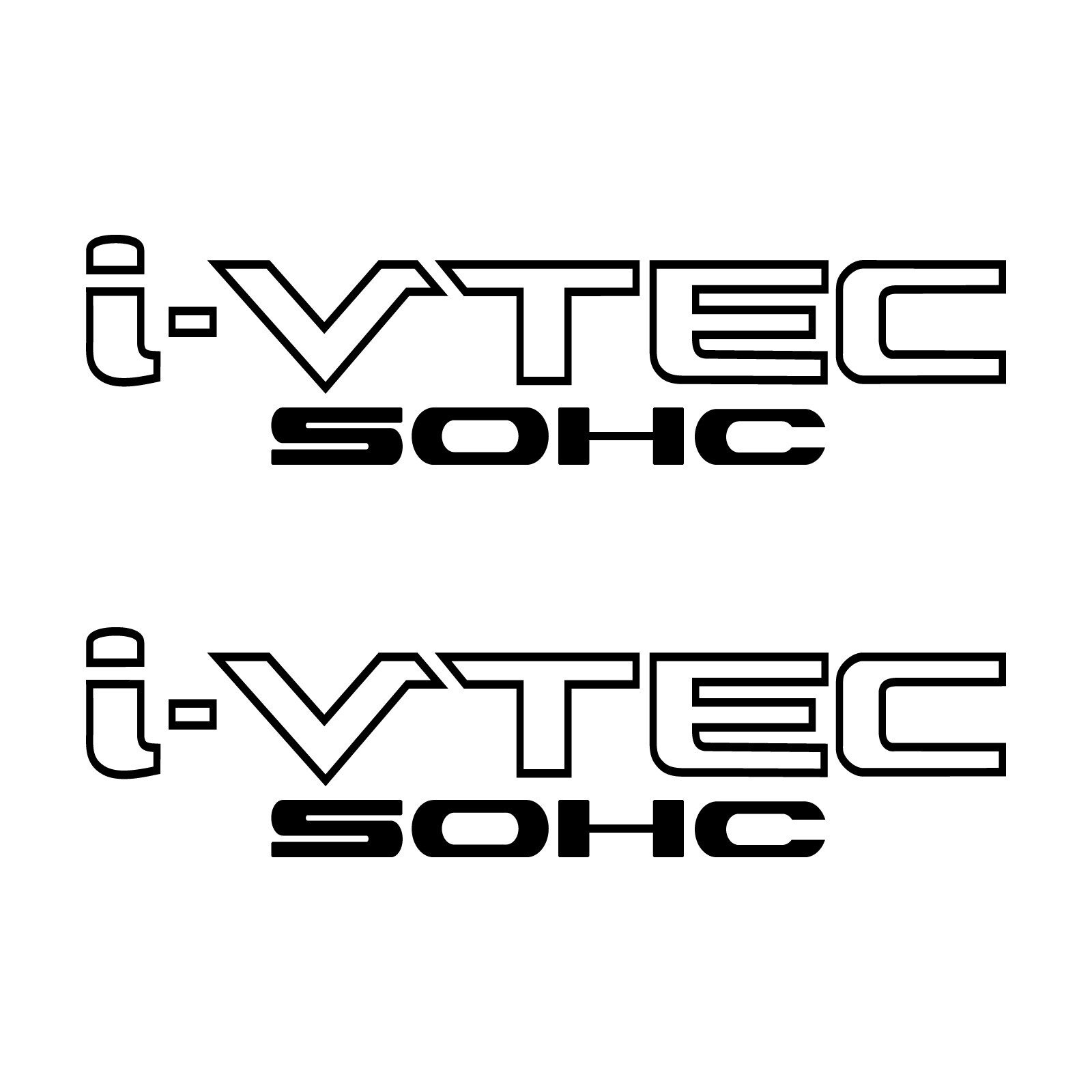 (2x) i-VTEC SOHC ( 10" x 2.5") Vinyl Decal Sticker for Honda Accord ...