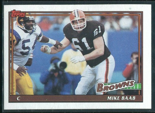 1991 Topps Football Mike Baab #596 Cleveland Browns | eBay