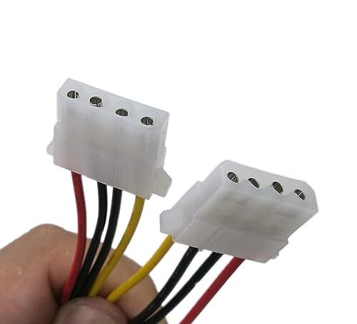 zdyCGTime Molex 4 Pin Power Supply Y Splitter Cable - 2 Female to 1 ...
