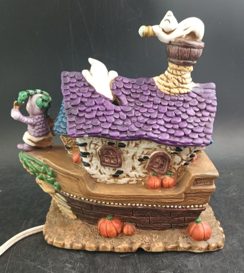 Spooky Hollow Haunted "Ghost Ship" Porcelain Lighted House Halloween ...