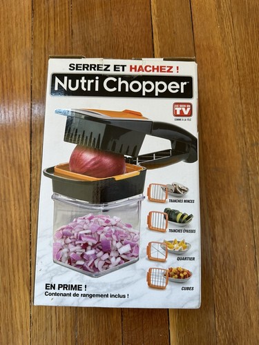 Nutri Chopper Handheld Kitchen Slicer Squeeze & Chop New NutriChopper w ...
