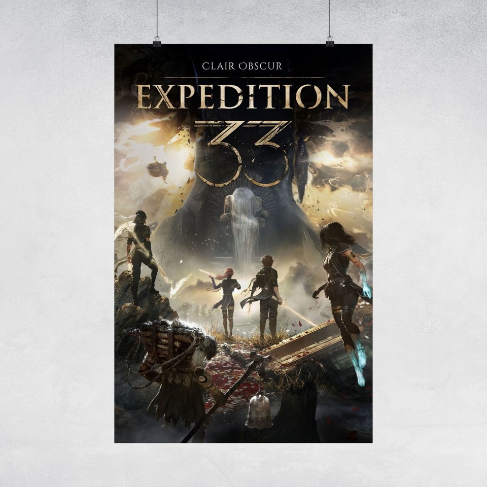Clair Obscur Expedition 33 Cover Poster, RPG Video Game Poster Print ...