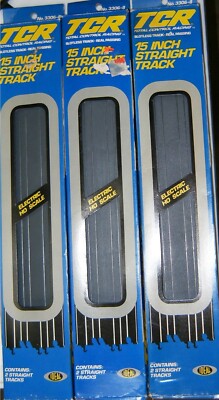 (6) IDEAL TCR 15 INCH STRAIGHT SLOTLESS TRACKS ELECTRIC HO SCALE NO ...