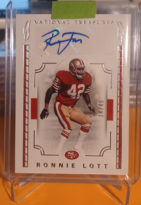2016 National Treasures Parallel Autograph 49ers Ronnie Lott 14/49 | eBay