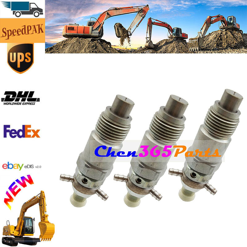 Set of 3 New Fuel Injector 15261-53020 For Kubota D750 D850 D950 V1100 ...