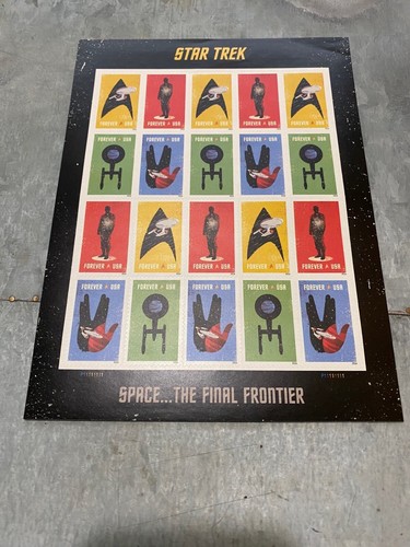 Star Trek Space… The Final Frontier USPS Forever Stamps (sheet of 20 ...