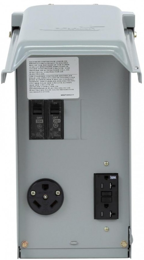 70 Amp Outlet Box Outdoor RV Mini Camp Trailer Power With Padlock ...