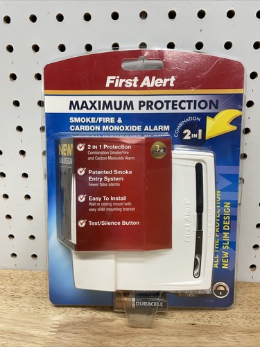 First Alert Maximum Protection Smoke & Fire Alarm Detector PC900 Slim ...