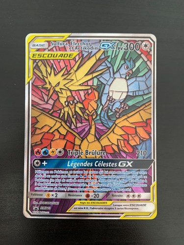 Carte Pokémon Sulfura Electhor Et Artikodin Gx Sm210 Française Neuf
