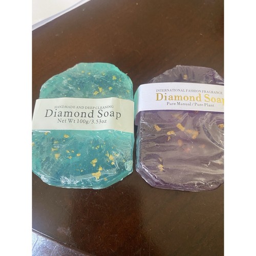 Diamond Soap 3.5oz Golden Foil Rhombic Perfume Soap Moisturizing | eBay