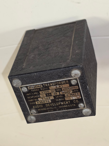 ADC AUDIO DEVELOPMENT T-102 INTERSTATE TRANSFORMER 7700OHM-2(1000)OHM ...