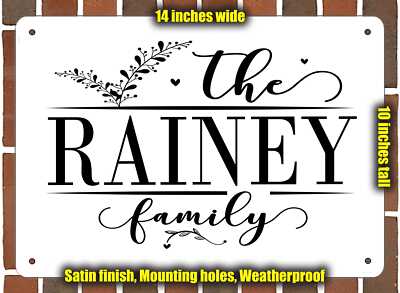 Rainey Family Decorative Metal Door or Wall Plaque (Style 2) | eBay