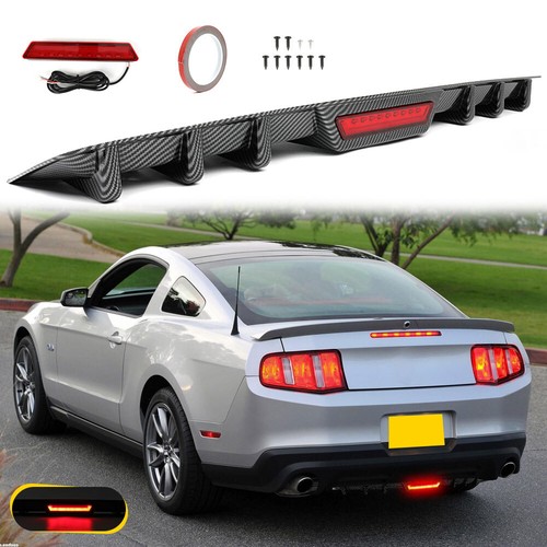 For Ford Mustang 99-04 Rear Bumper Diffuser Spoiler Lip LED Brake Light ...